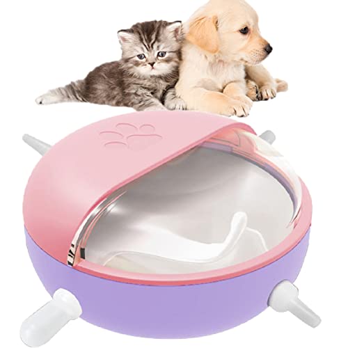 Tiyano 4 Pacifiers Puppy Kitten Silicone Feeder,Doggie Bubble Bowl- Soft Puppy Milk Feeder Silicone Puppy Feeder for Feeding Small Pets Puppy Kitten 180ml