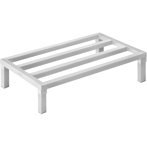 VEVOR Aluminum Dunnage Rack, 36â x 20â Commercial Food Floor Rack, 8â Off The Floor, 1800 lbs Capacity All-Welded Aluminum Storage Rack, for Storage in Restaurants, Kitchens, Garages and Vehicles