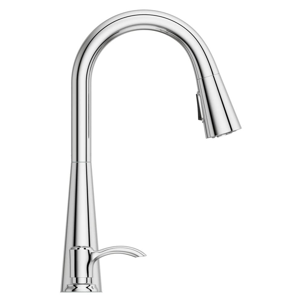 Pfister Barulli Kitchen Faucet with Pull Down Sprayer and Soap Dispenser, Single Handle, High Arc, Polished Chrome Finish, F5297BARC