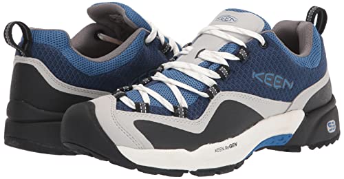 KEEN mens Wasatch Crest vent breathable hiking Sneaker, Blue Depths/Bright Cobalt, 12 US