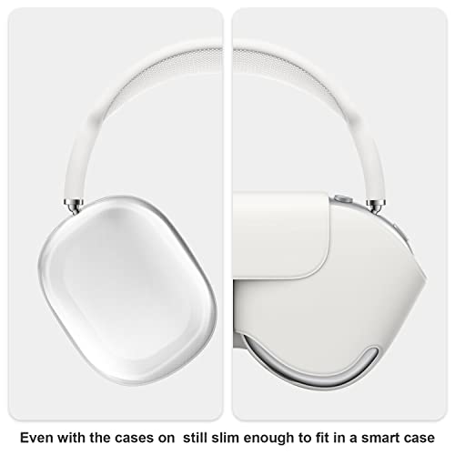 VICHYIE Case Cover for AirPods Max, Clear Soft TPU Case Anti-Scratch, Transparent Accessories Protector Cover for Airpods Max Headphones (Clear)