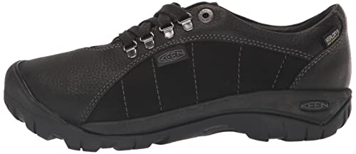 KEEN Women's Presidio Waterproof Leather Low Height Oxford, Black, 8