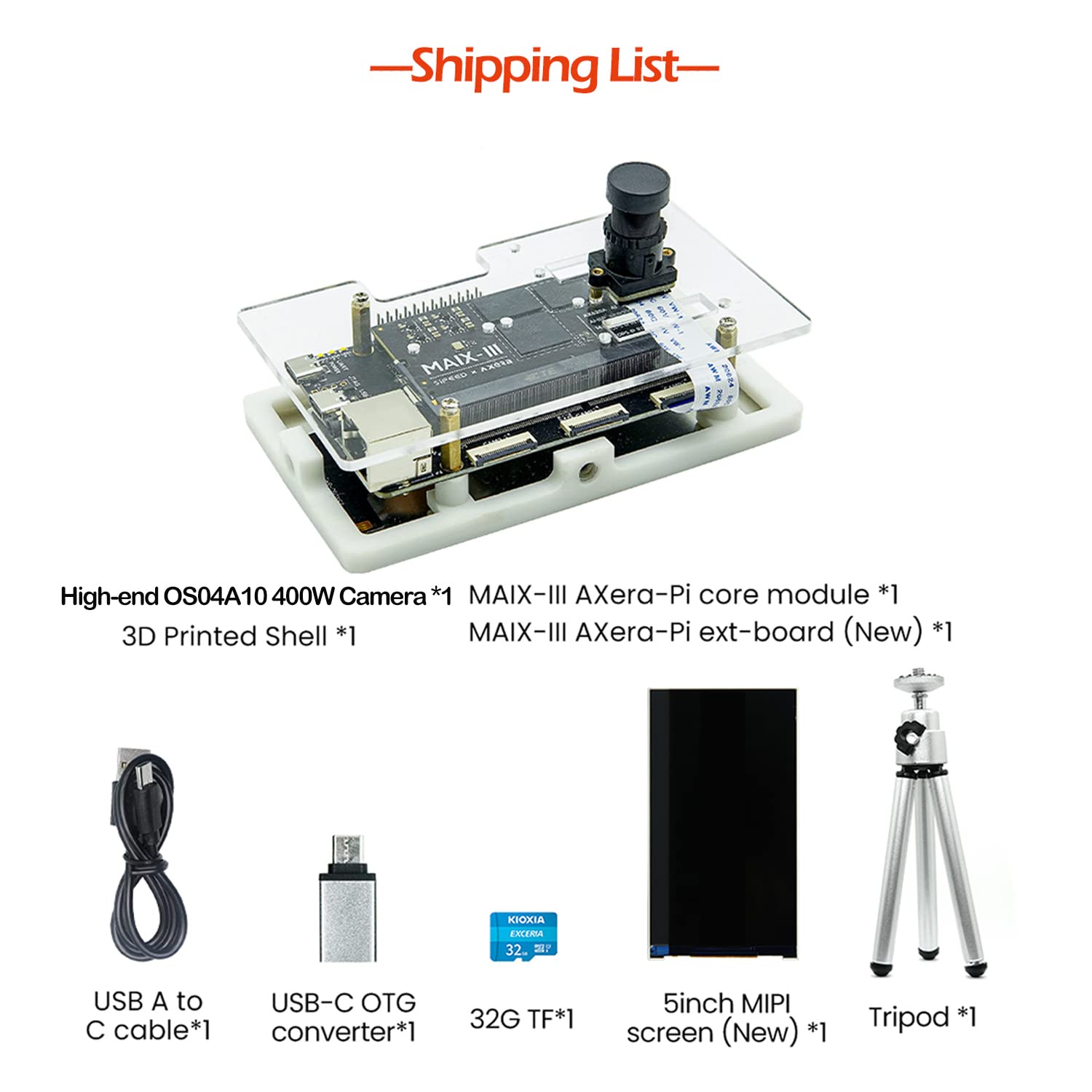Sipeed M3AXPI Linux AI Development Board Based on AX620A Soc with Quad-core Cortex A7 1Ghz CPU 3.6TOPs NPU 2GB LPDDR4X RAM Onboard WiFi Gigabit Ethernet Support Night Vision/Vision Face Detection