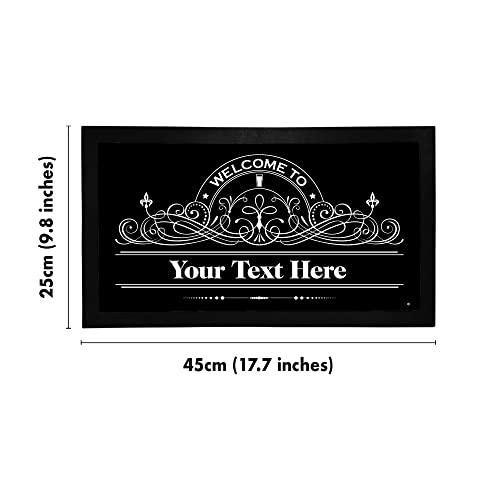 Personalized Bar Runner Mat - Novelty Beer Gifts - Add Your Text - Bar Name