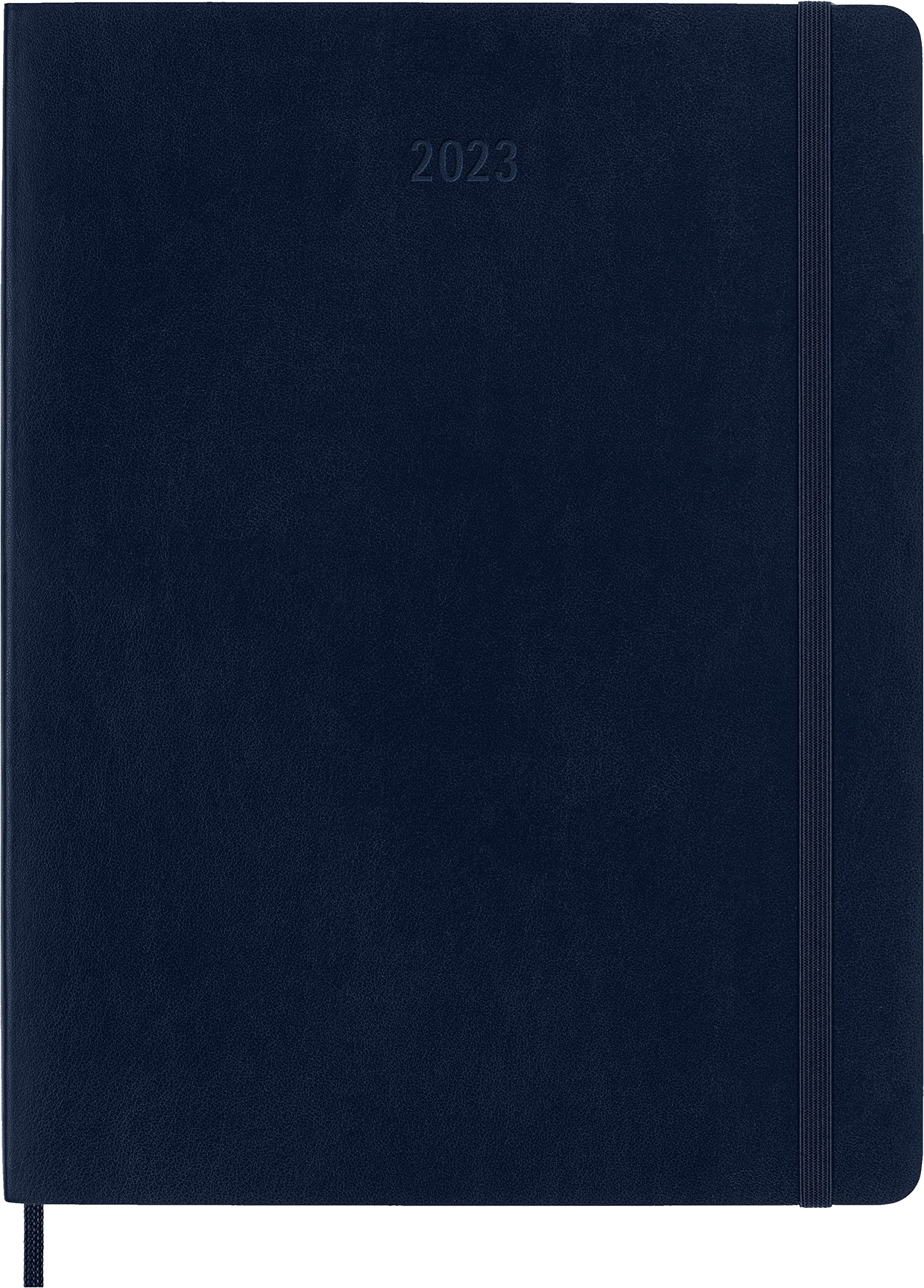 Moleskine Classic 12 Month 2023 Weekly Planner, Soft Cover, XL (7.5" x 9.75"), Sapphire Blue