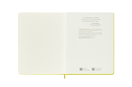 Moleskine Classic Notebook, Hard Cover, XL (7.5" x 9.5") Ruled/Lined, Hay Yellow (Silk), 192 Pages