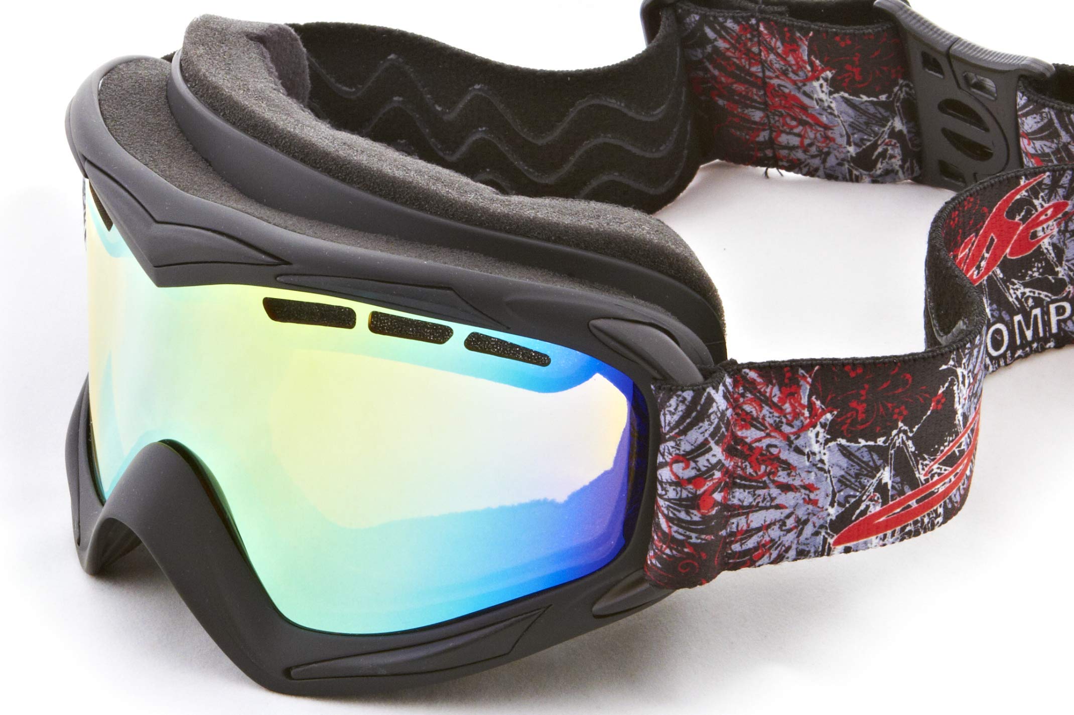 Jettribe Water Sport Helmet Goggles - Deep Set With Narrow Floating Frame - Ultimate Eyewear for Kite Boarding, Surfing, Kayaking, & PWC Racing Adventures - Including Revo Lens & Case - Matte Black