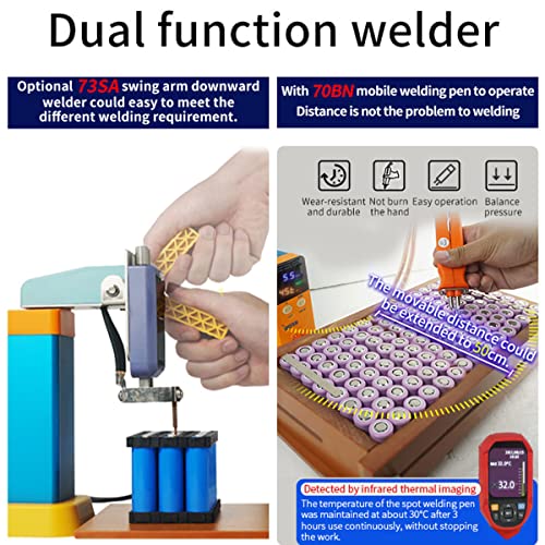 RCBDBSM Battery Spot Welder Capacitor Energy Storage Pulse Welding Machine, 11.6 KW Industrial Energy Storage Battery Welding Machine for 18650, 21700 Lithium Battery Pack Building