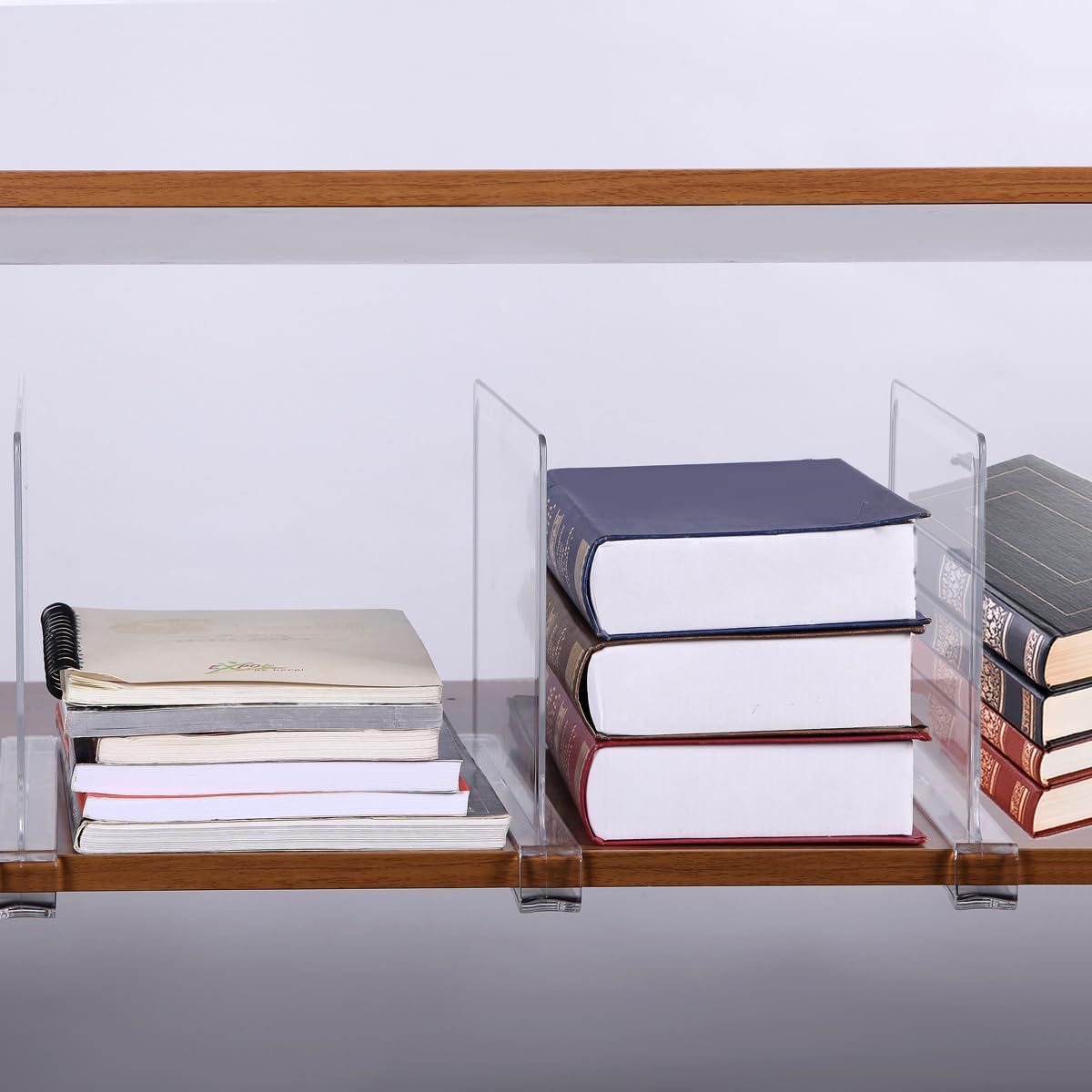 Shelf Dividers for Closet Organization, 6 Pack Clear Acrylic Shelf Divider Purse Organizer Vertical Wire Shelf dividers Perfect for Clothes, Purses, Cabinets Shelve Separator