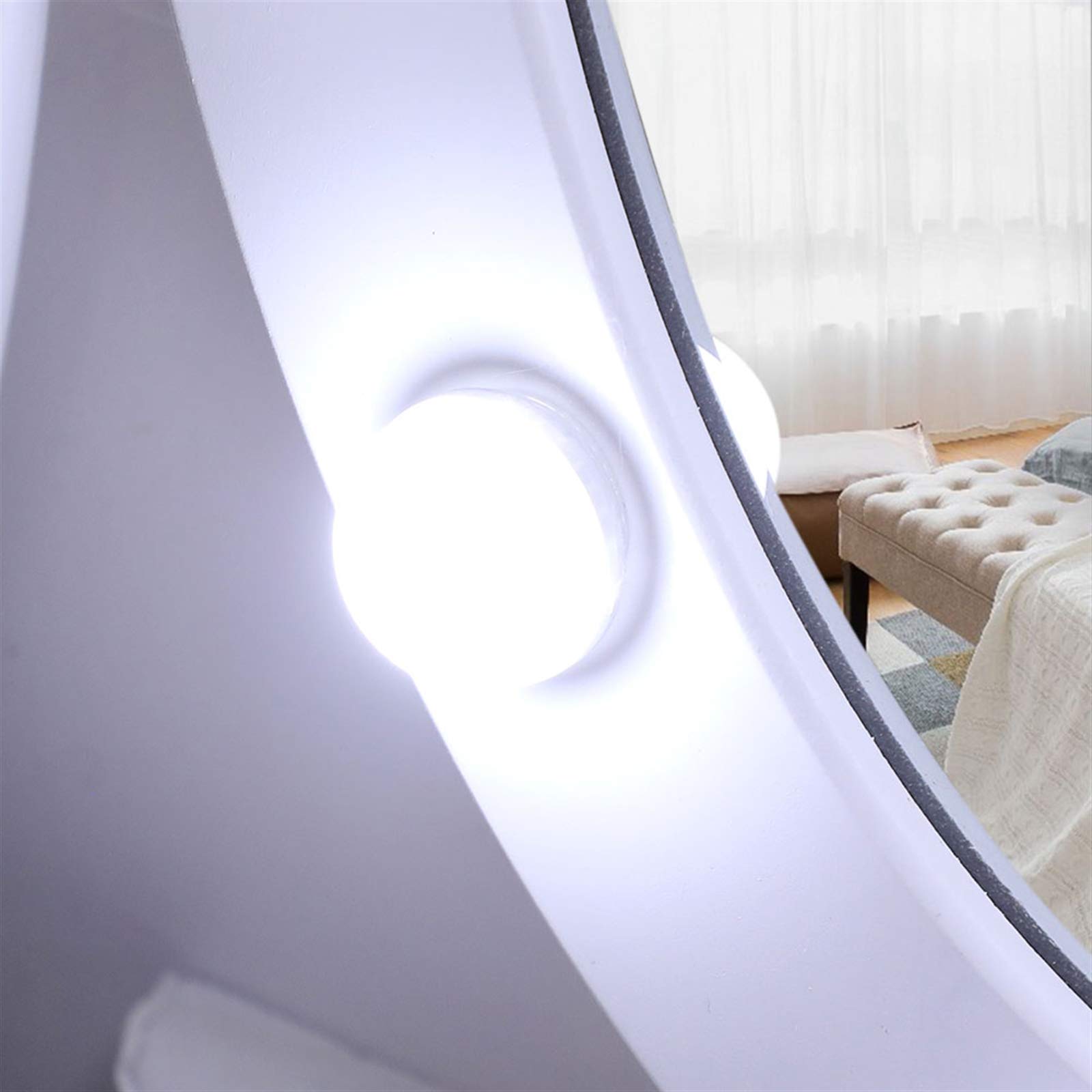 IMGDD Vanity Desk with Mirror and Lights with Light Bulb,Single Mirror Makeup Vanity 5 Drawer Dressing Table,Vanity Mirror with Lights Desk and Chair Makeup Desk White