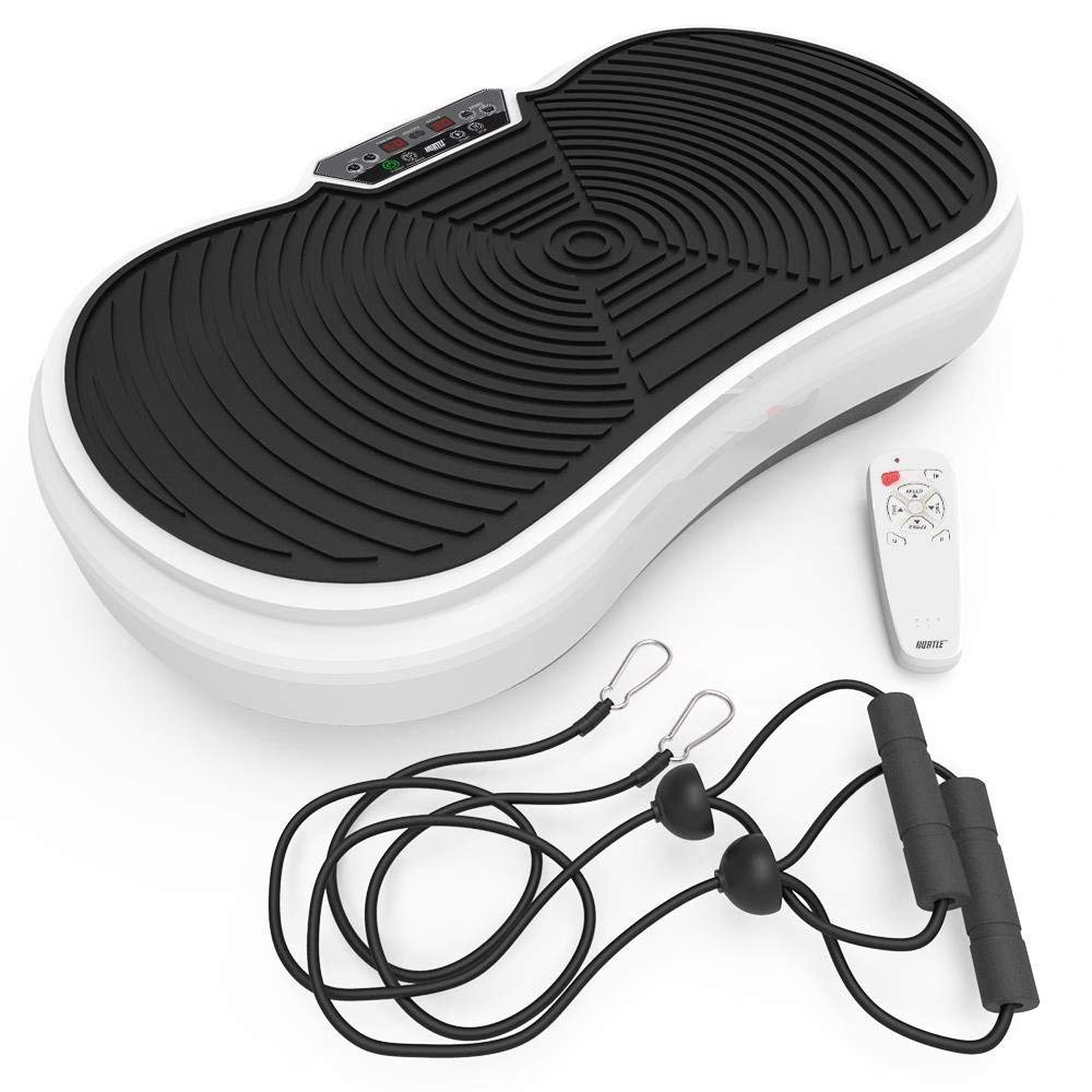 Hurtle Fitness Vibration Platform Workout Machine | Home Exercise Equipment | Vibration Plate | Balance Your Weight Workout Equipment Includes Remote Control & Balance Straps (Renewed)
