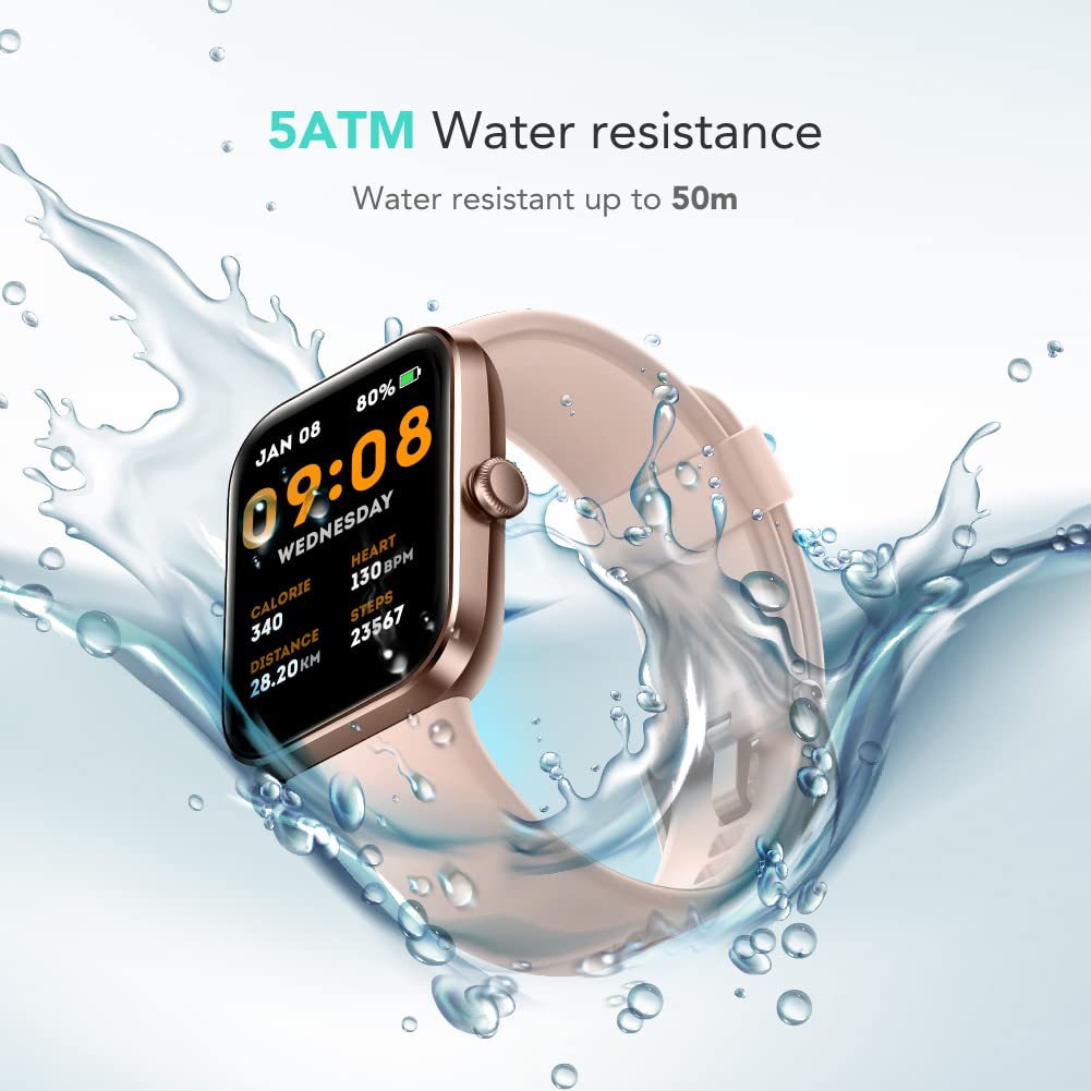 SKG V7 Smart Watch, Health Monitor (Black&Pink)