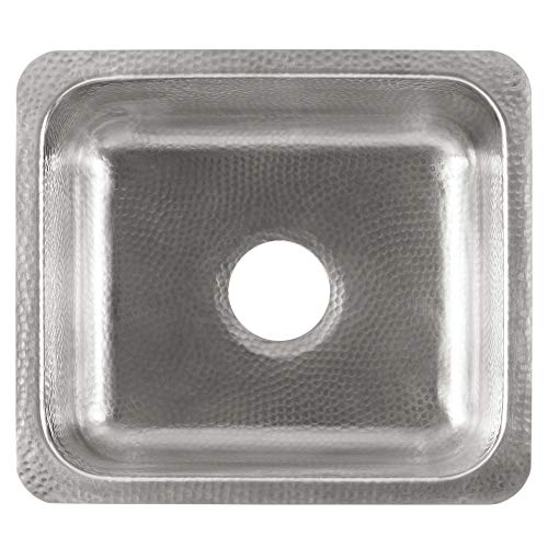 Sinkology SP701-17HSB-AMZ-B Wilson Undermount 17 Brushed and Basket Strainer Drain Crafted Stainless Steel Bar Prep Sink