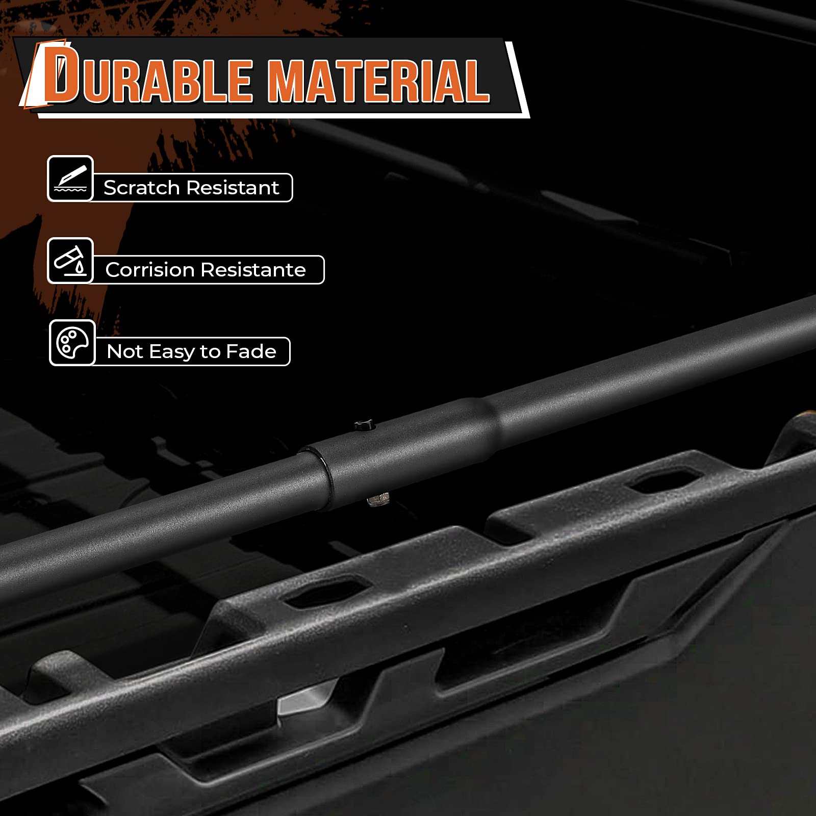 kemimoto Cargo Bed Rails Compatible with Can Am Defender (Max) HD5 HD8 HD10 2016 2017 2018 2019 2020 2021 2022 OEM Replace #715003444