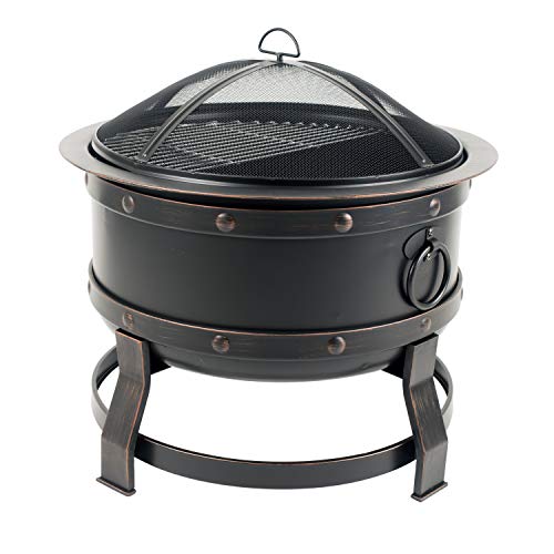Pleasant Hearth OFW307R Killian fire Pit, Rubbed Bronze