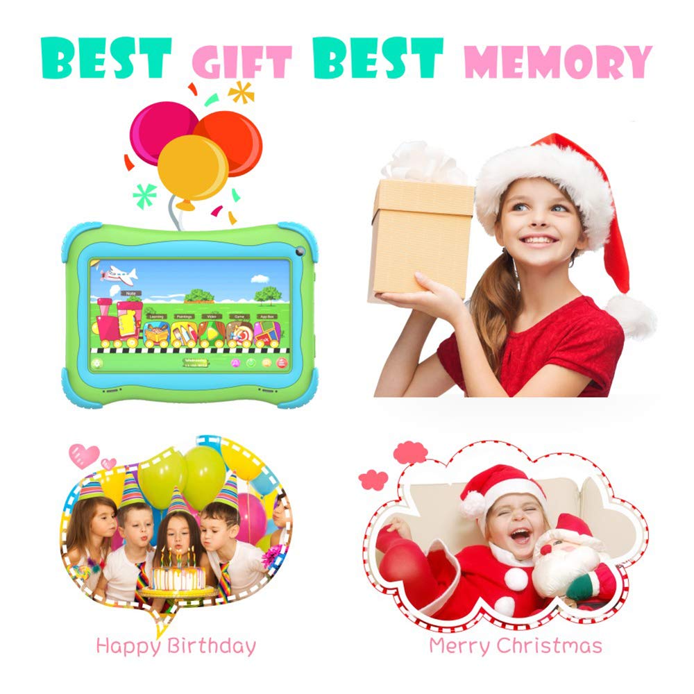 Kids Tablet 7 Android Kids Tablet Toddler Tablet Kids Edition Tablet with WiFi Dual Camera Childrens Tablet 1GB + 32GB Parental Control, Google Play Store