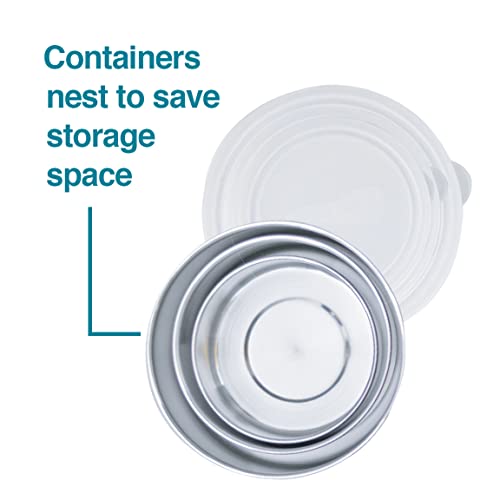 U Konserve Stainless Steel Food-Storage Set With Clear Airtight Lids, Dishwasher Safe, Bento Box Lunch Containers BPA Free (Set of 4)