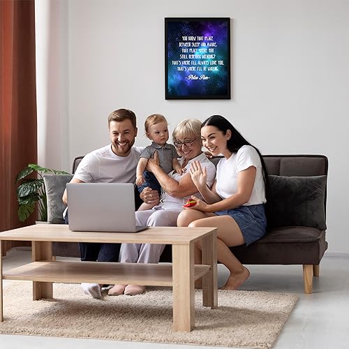 Place Between Sleep & Awake -Inspiration Wall Decor, Peter Pan Quotes Galaxy Print Wall Art Decor For Home, Bedroom Wall Decor, & Game Room Decor. Gift For All Peter Pan Fans. Unframed-8 x 10β