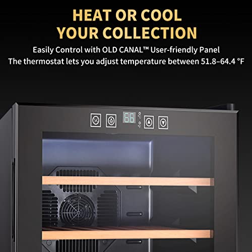 VINERIE Cigar Humidor 50L with Temperature Control System, Cooler for 300 Counts with Digital Hygrometer, Spanish Cedar Lined Great Gift for Father