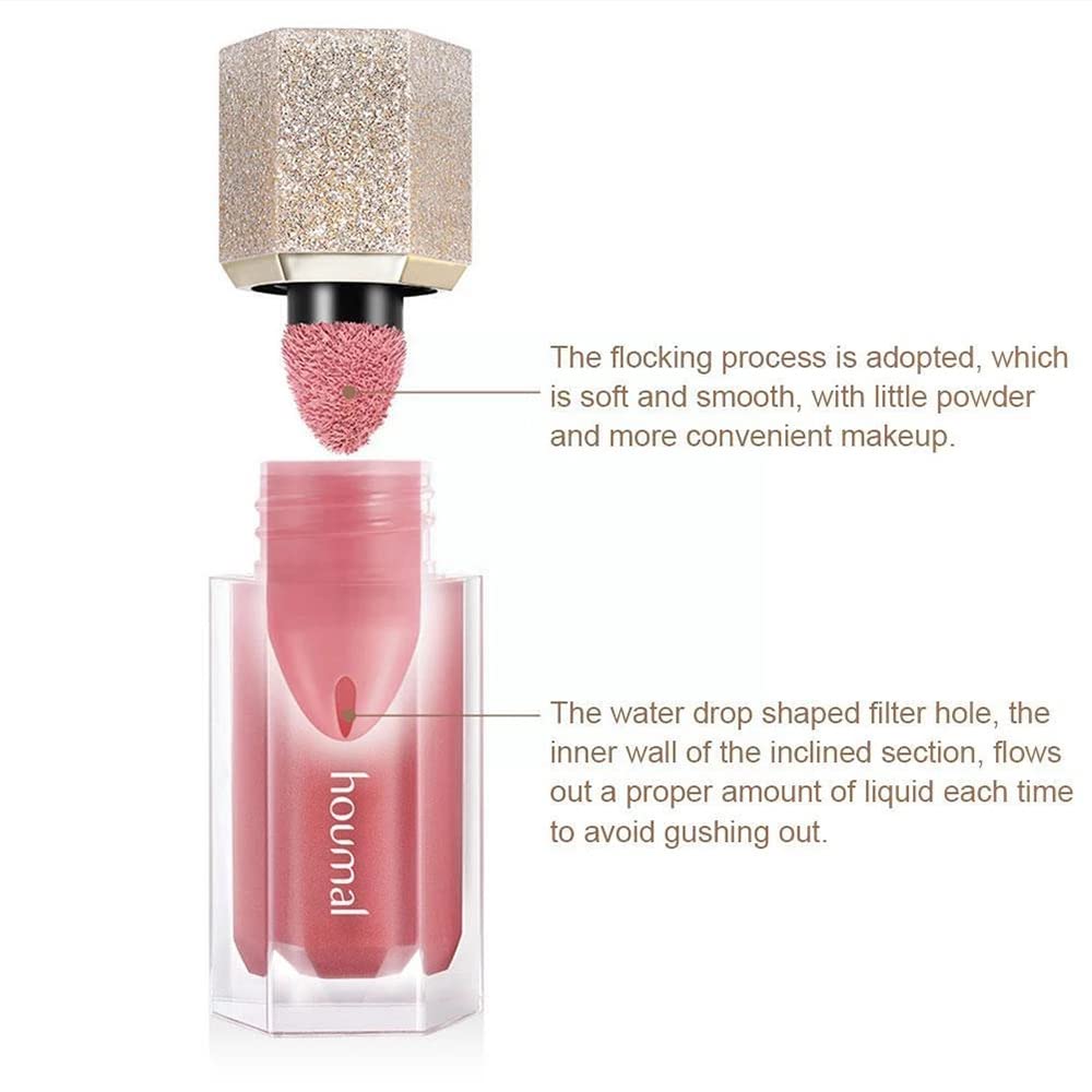Soft Cream Liquid Blush Stick,Korean Liquid Blushes Cheeks Brush,Moisturizing Creamy Formula,Silky Smooth Lightweight Blendable Blush Lasting Sheer Rouge Tint, Natural-Looking Advanced Hazy Feeling (01# Smoked Pink)
