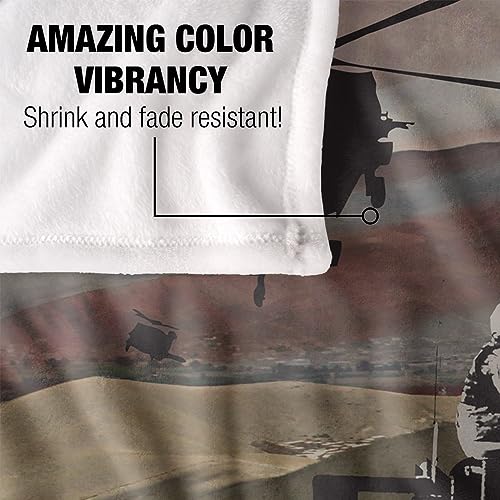 U.S. Army Blanket, 50"x60" Army Values, Silky Touch Super Soft Throw