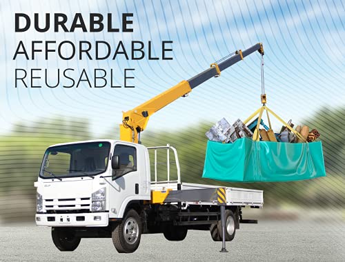 Skywin Dumpster Bag - Foldable and Reusable Construction Bags for Waste, Multiple Times Use During Renovations Tear Resistant and Can Hold Up to 3,500 lbs,pack of (1)