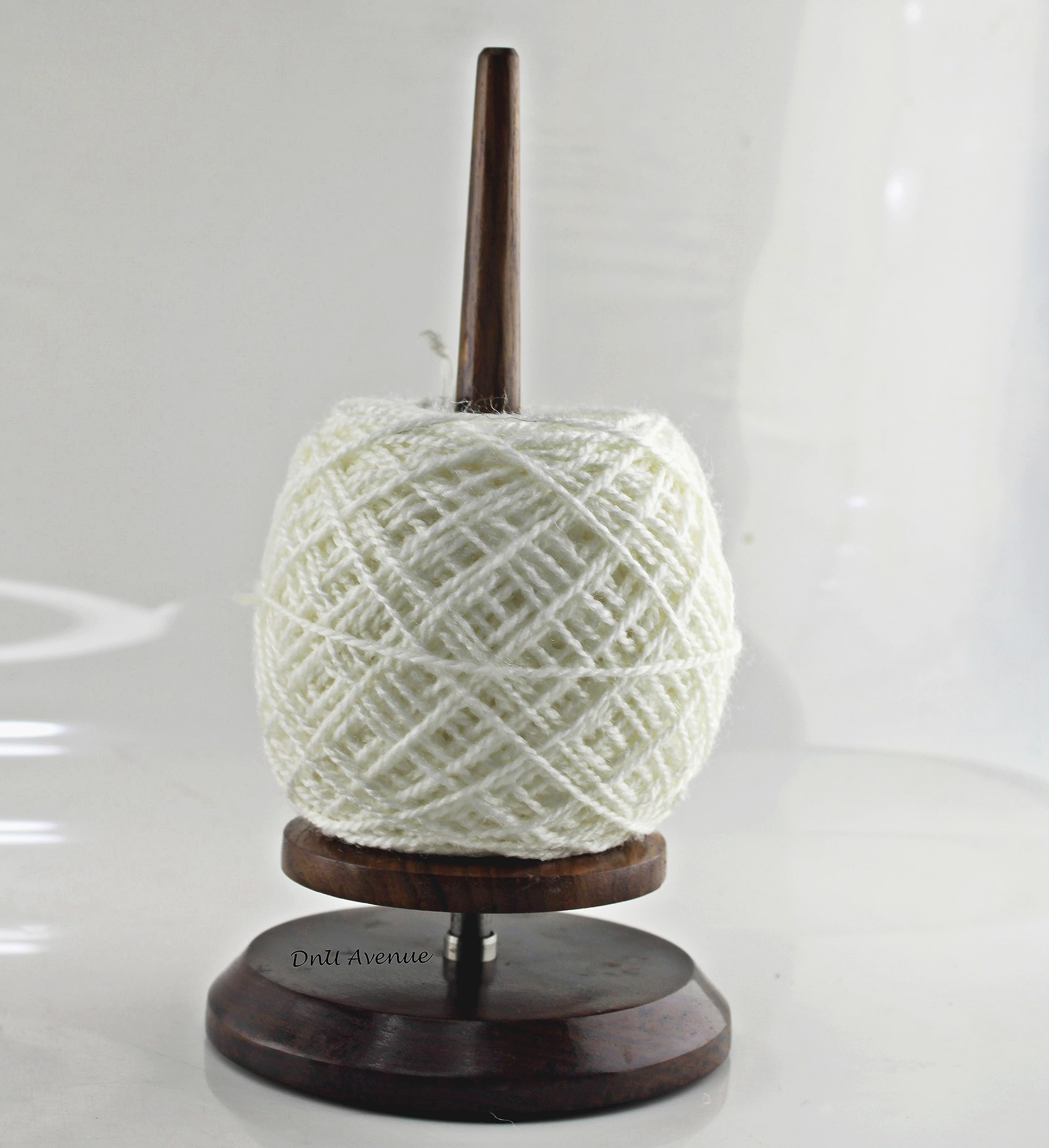 Yarn Holder Stand Spindal Storage for Skeins of Yarn Wool Chrochet Dispenser Tool Revolving Yarn Holder Winder Storage Swift Yarn Spindle (Sheesham)