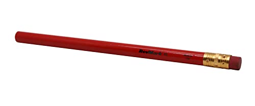 RevMark Jumbo Round Pencil 24-Pack with Black Lead, USA Made. Quality Cedar Wood for Carpenters, Construction Workers, Woodworkers, Framers, DIY, Students, Teachers (Red)