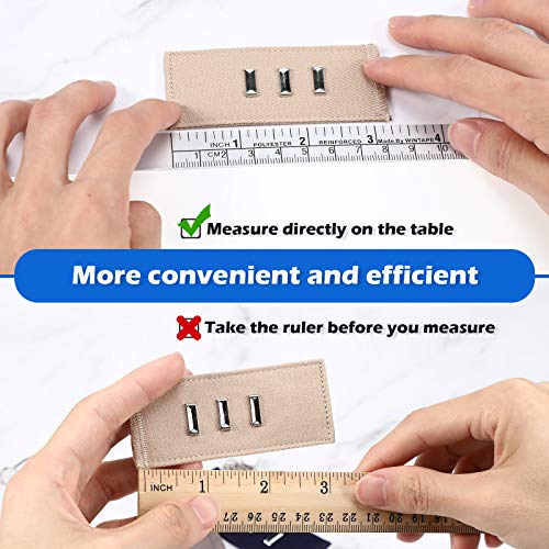 Self-Adhesive Measuring Tape Workbench Ruler Adhesive Backed Double Scale Stick Tape Measure for Work Woodworking, Saw, Drafting Table (24 Inch,5 Pieces)