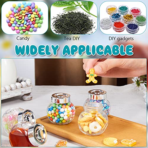 Umigy 60 Pieces Mini Glass Jars with Lids 1.7 oz Mini Candy Jars Tiny Mason Jars Small Glass Containers with Lids for Favors Wedding Gifts Spice Honey Sugar Scrub Herbs