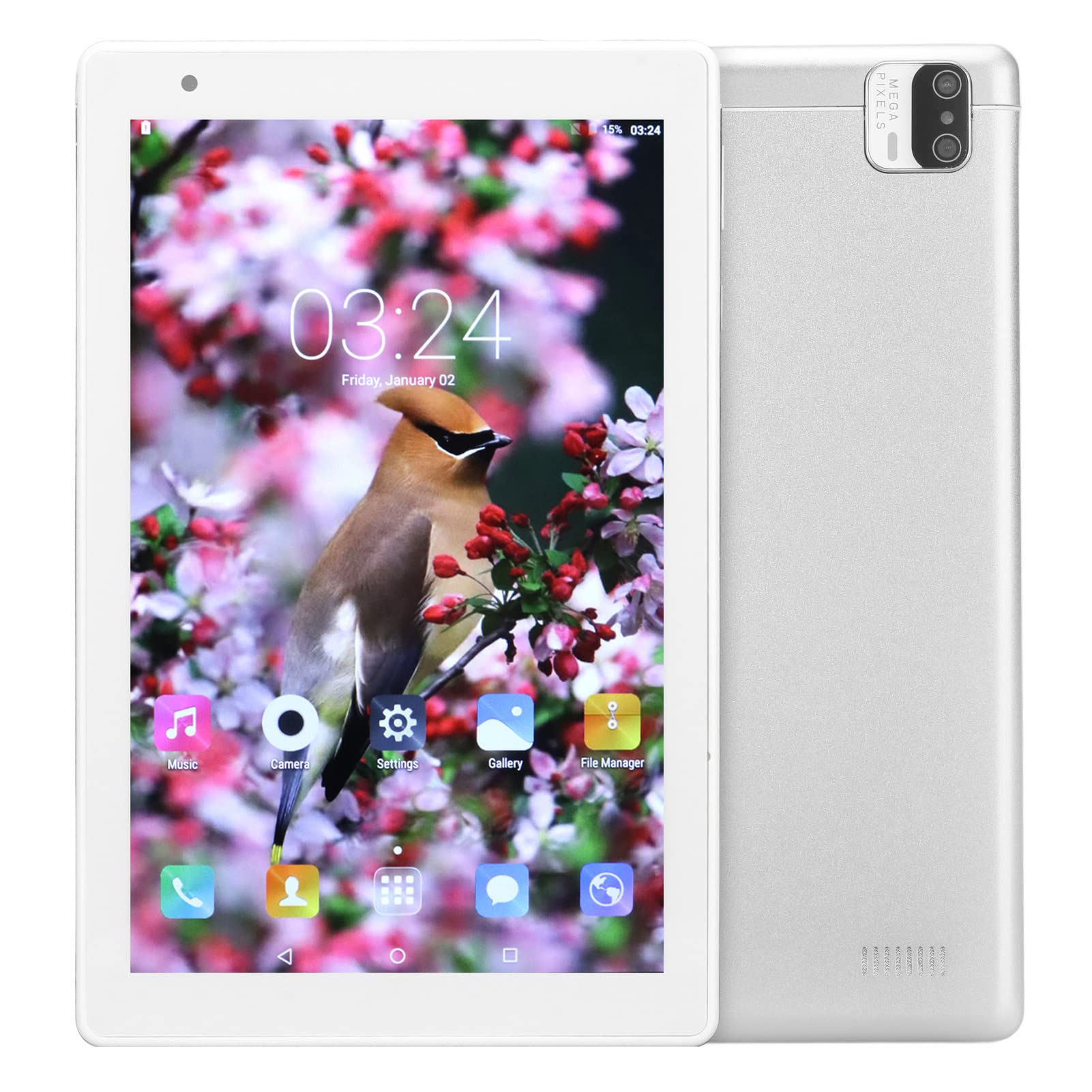 Tablet, 8.0 Inch Tablet 5G Dual Band WiFi 2GB RAM 32GB ROM Octa Core Processor 8 Inch IPS Display for Travel for Home (US Plug)