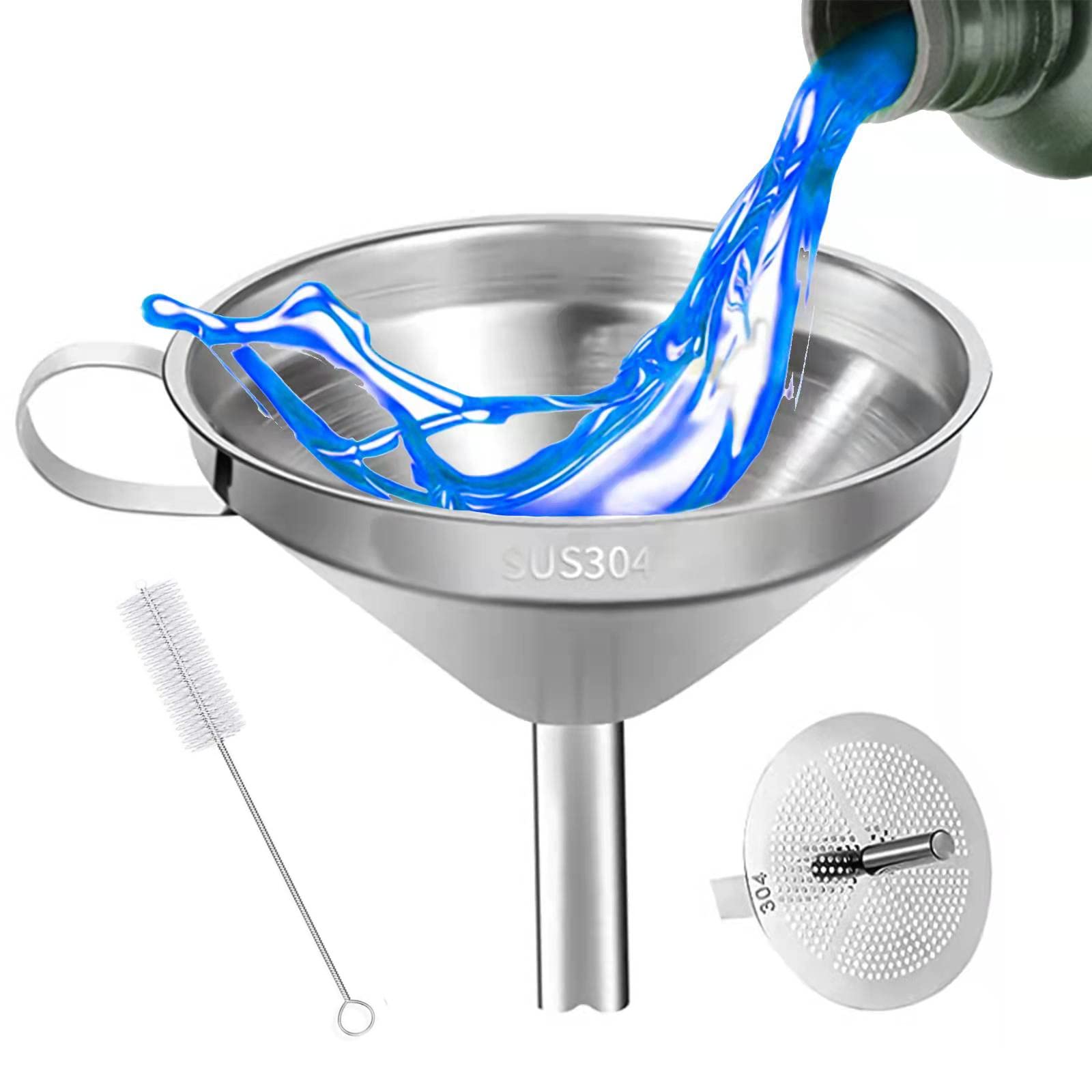 Resin Filter,Resin Funnel for SLA/DLP/LCD Resin 3D Printing Liquid with Strainer and Cleaning Brush