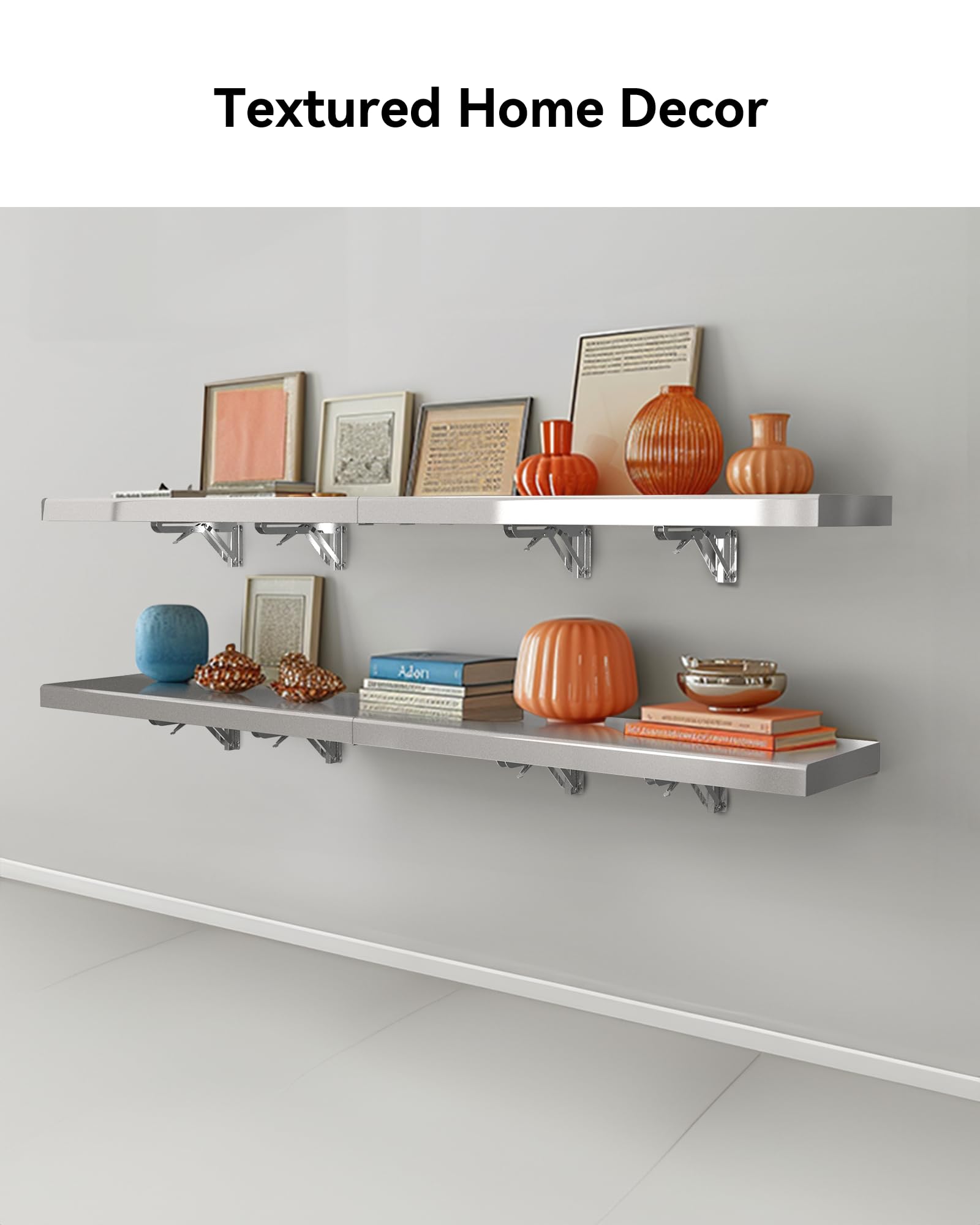 ZeroPone Stainless Steel Folding Wall Shelf 72L x 12W Inch,Stainless Steel Folding Drop-Down Food Shelf Stand,for Kitchen, Restaurant, Garage, Laundry Room, Food Truck, Window Service
