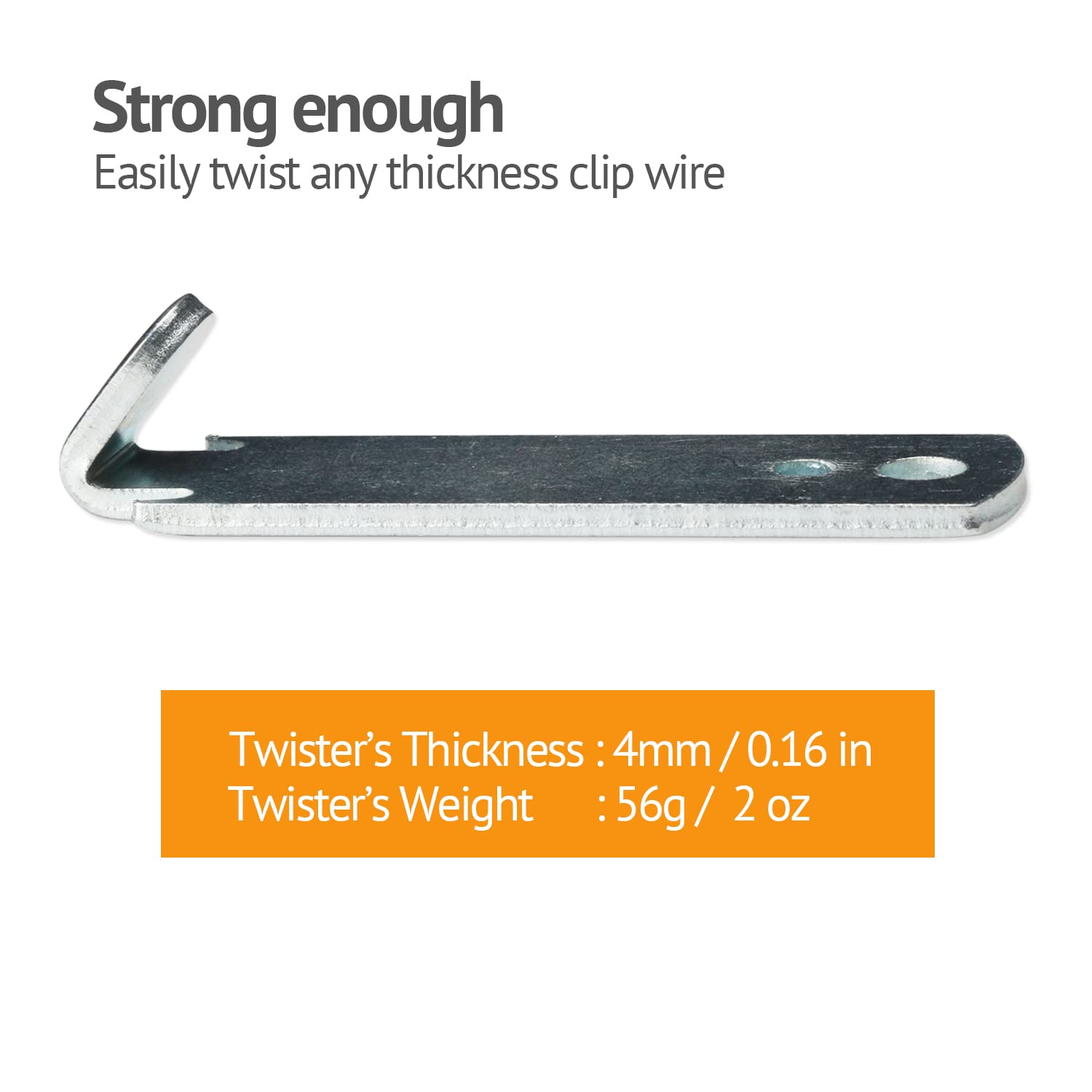 Seiria Fence Wire Twister for T Post Clips, Time Saver Barb Wire Fence Tools Easy to Use Strong Enough to Twist Any Fencing Wire (2 Pack)