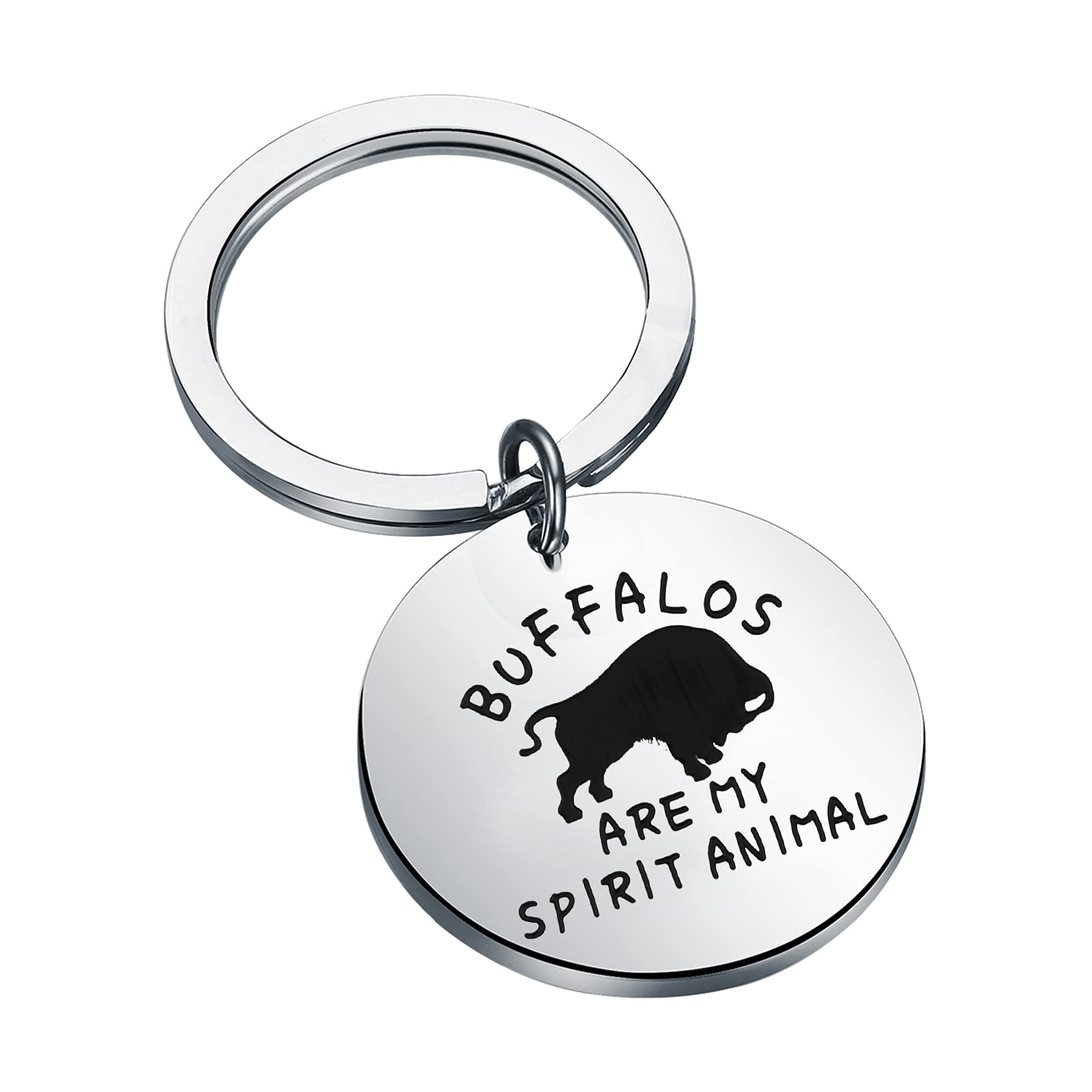 Lywjyb Birdgot Buffalos Are My Spirit Animal Keychain Funny Animal Lover Gift (Buffalos ky)
