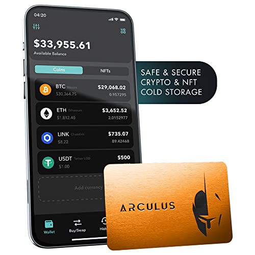 Sleek Orange Arculus Key Card - Secure & Convenient Crypto Wallet for Digital Asset Cold Storage. Crypto Cold Wallet for Cryptocurrency & NFTs - a Offline Wallet for Crypto w/ 3-Factor Authentication