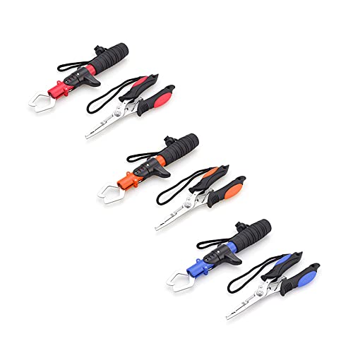 MengK Fish Tackle Fishing Gripper Fishing Pliers Braid Cutters Fish Lip Grip Handle Fishing Tackle Tools