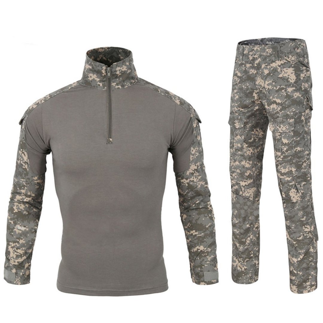 Men's Military Tactical Shirt D13and Pants Airsoft Paintball Hunting Combat Uniform Multicam Army Camo UPC Medium