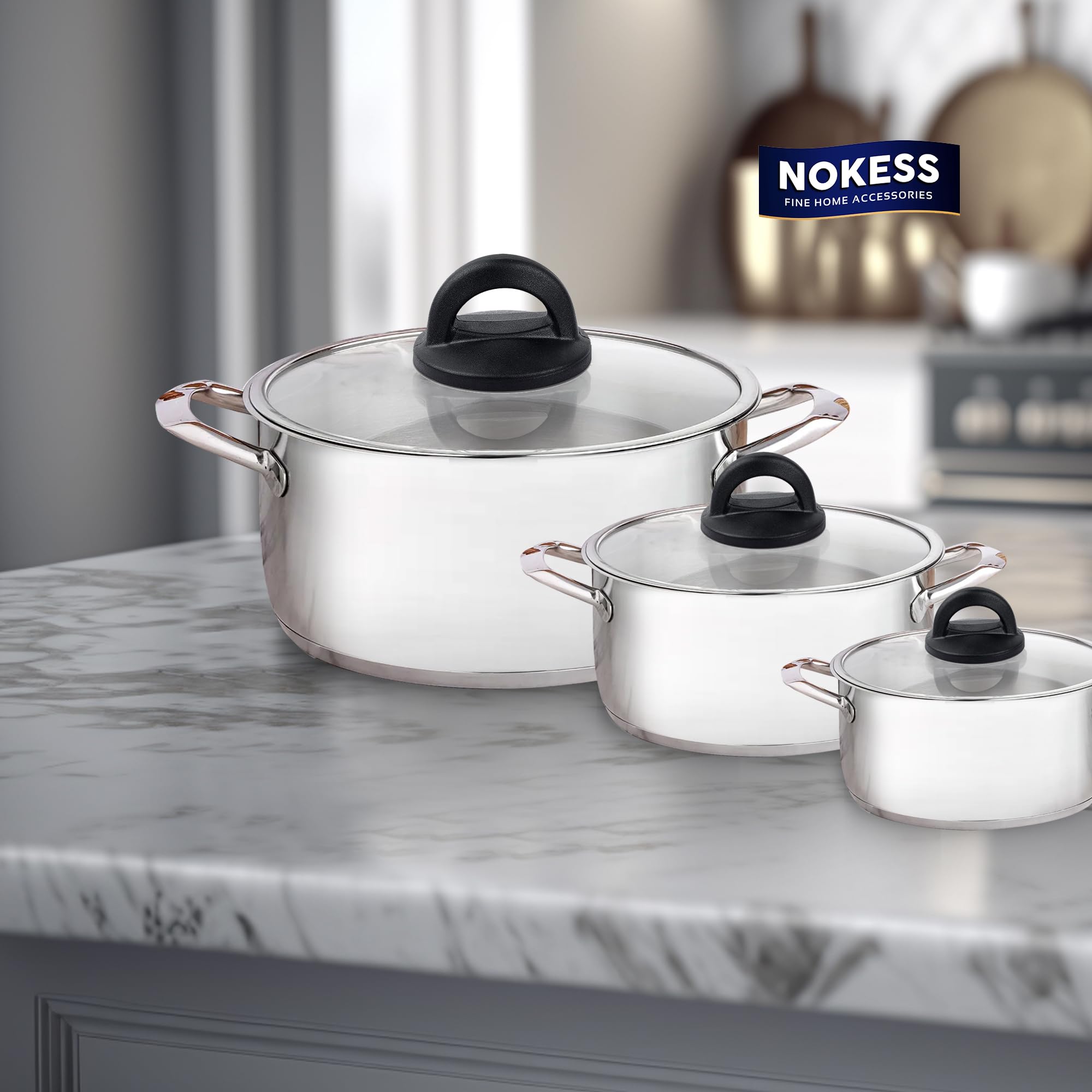 NOKESS Universal Pot Lid Knob Compatible with Crockpot Lids, Pan Lid Replacement Handle, Heat Resistant Pot Knob for Glass, Steel Lids, Easy Grip Lid Handle, Kitchen Cookware, 2.75βx1.77β