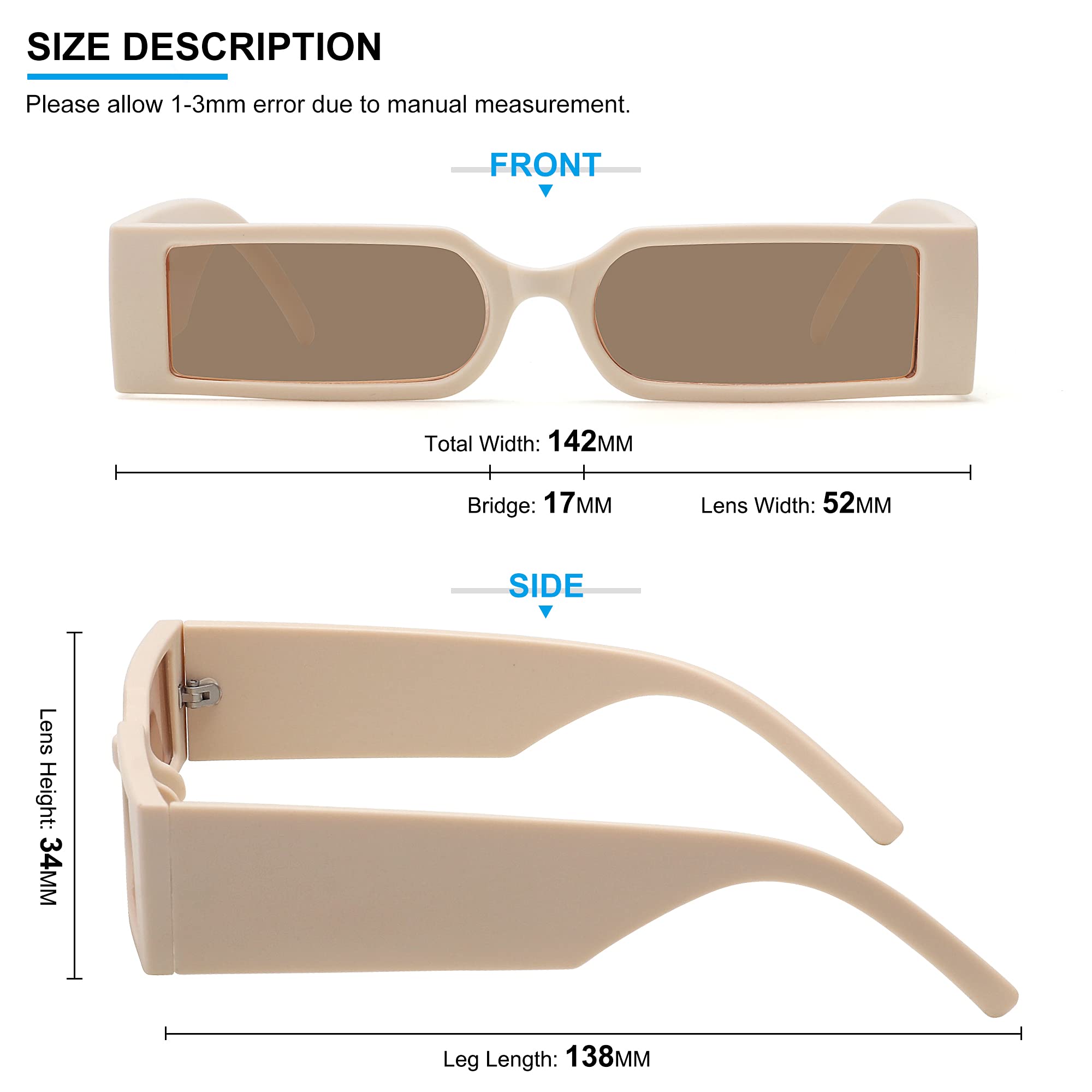Retro 90s Rectangle Sunglasses for Women Men Trendy Small Nude Inspired Narrow Tiny Thin Skinny Slender Sun Glasses (Black Frame Grey Lens)