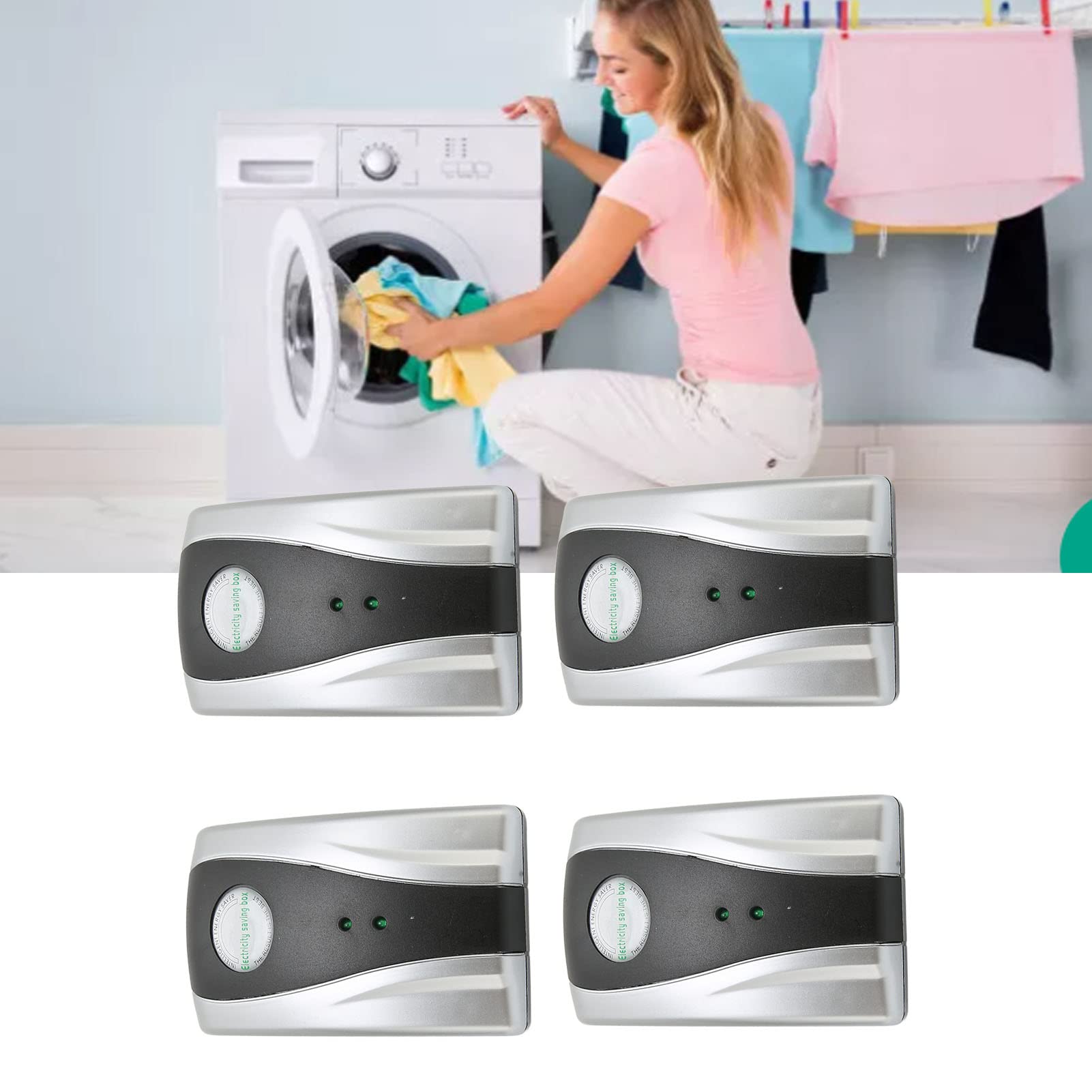 Power Save, Energy Saver 4PCS, 90โ250V 30KW Automatic Electricity Saving Box Household Office Market Device Electric Smart Energy Saver, House Voltage Stabilizer Energy Saving(US)