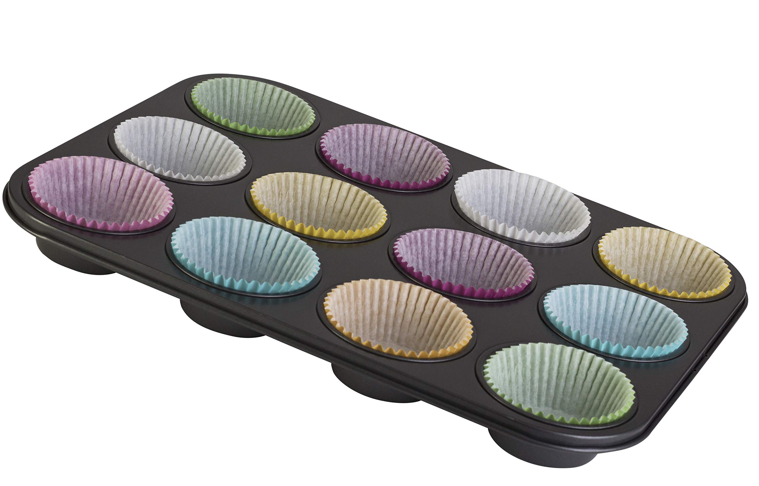MontoPack 300-Pack Holiday Party Mini Paper Baking Cups - No Smell, Safe Food Grade Inks and Paper Grease Proof Cupcake Liners Perfect Cups for Cake Balls, Muffins, Cupcakes, and Candies