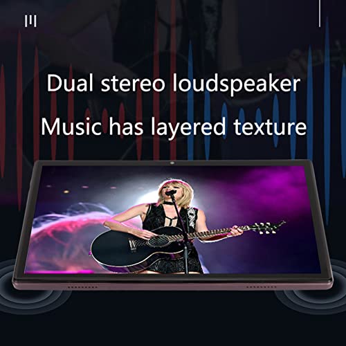 Qinlorgo 10.1 Inch Tablet Call Tablet 100-240V 4G Purple 2.4G 5G WiFi for Android 11 for Drawing (US Plug) (Qinlorgo10y6s7rvd5-12)