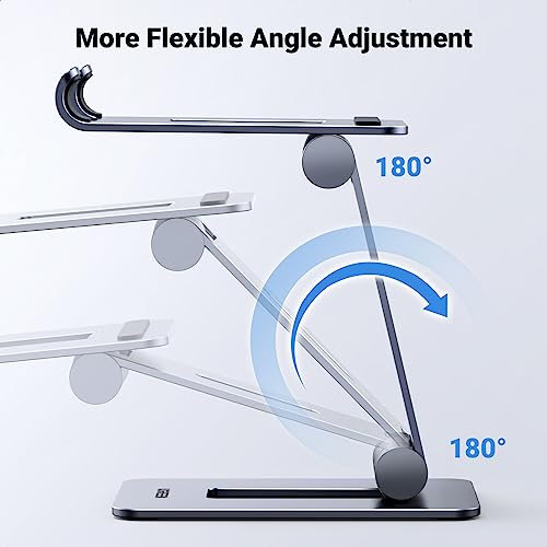 UGREEN Cell Phone Stand Desk Phone Holder Compatible with iPhone 15 14 13 12 Pro Max 11 XS Max XR X 8 Plus, Fully Adjustable Foldable Desktop Aluminum Smartphone Stand