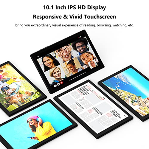 TPZ Tablet 10.1 inch, Android 10.0 OS, 32GB Tablets, Wi-Fi, Dual Camera, Google Certified, 10.1’’ IPS HD Display, Bluetooth, 6000mAh - 2PCS