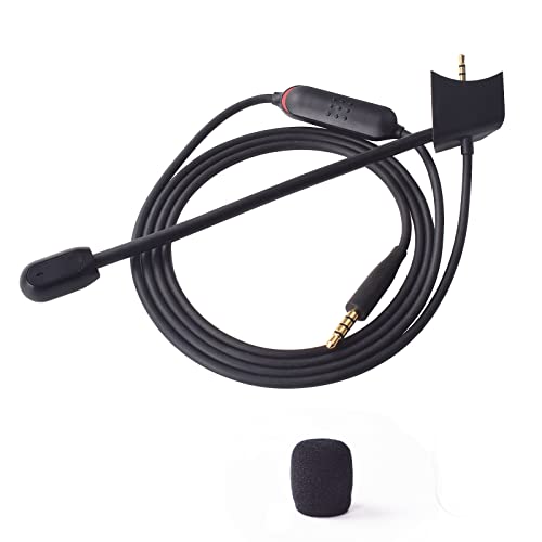 Tobysome Replacement QuietComfort 35 Boom Microphone Cable QC35I Cable Cord with Mute Switch Compatible with Bose QC 35 & QuietComfort 35 II Headphones for PS4 PS5 Xbox One