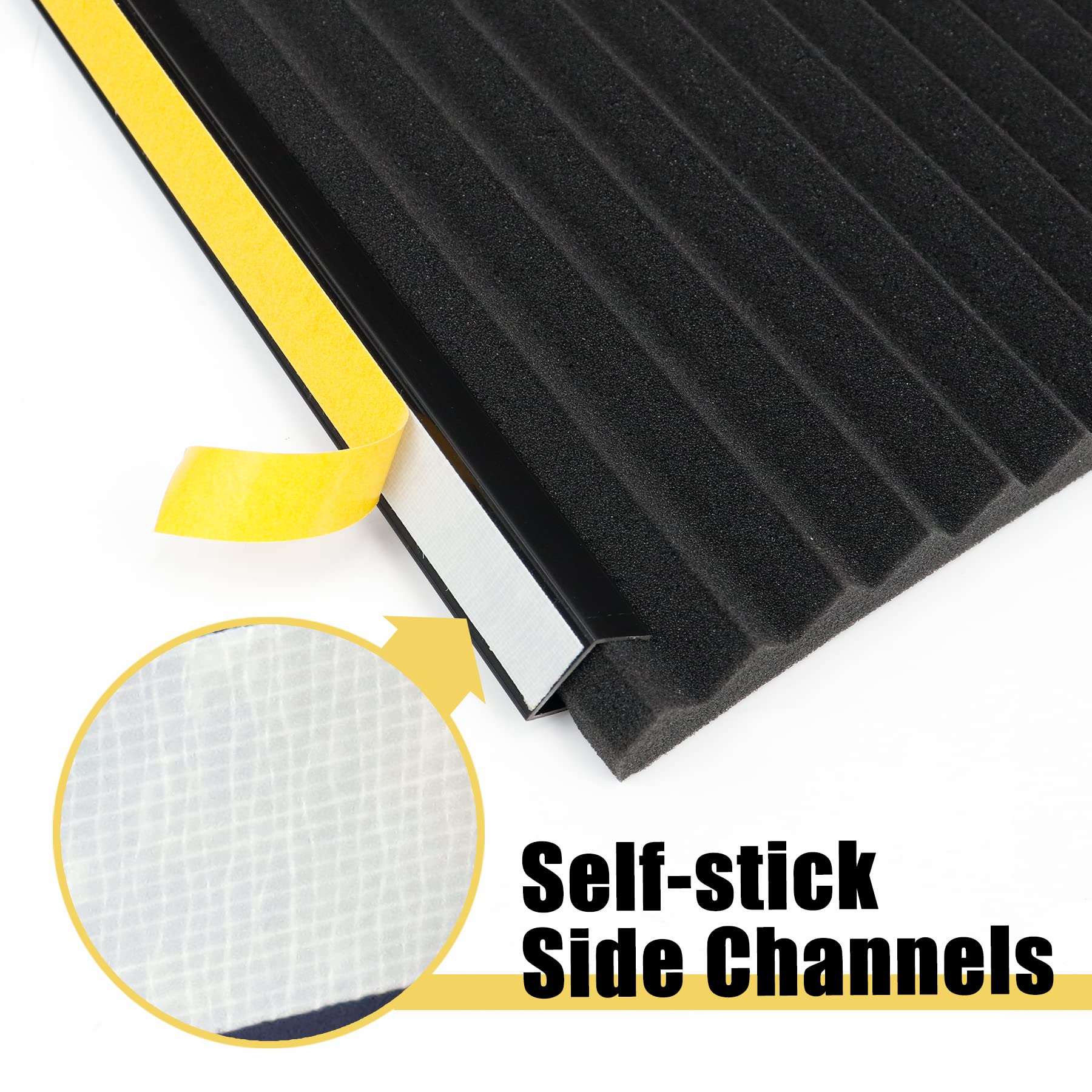 Powrocket Window Air Conditioner Foam Insulated Panels, 17" H x 9" W x 7/8" T Window AC Side Panel Kit with Air Conditioner Foam Insulating Strip,3.2 Ft x 1 Roll