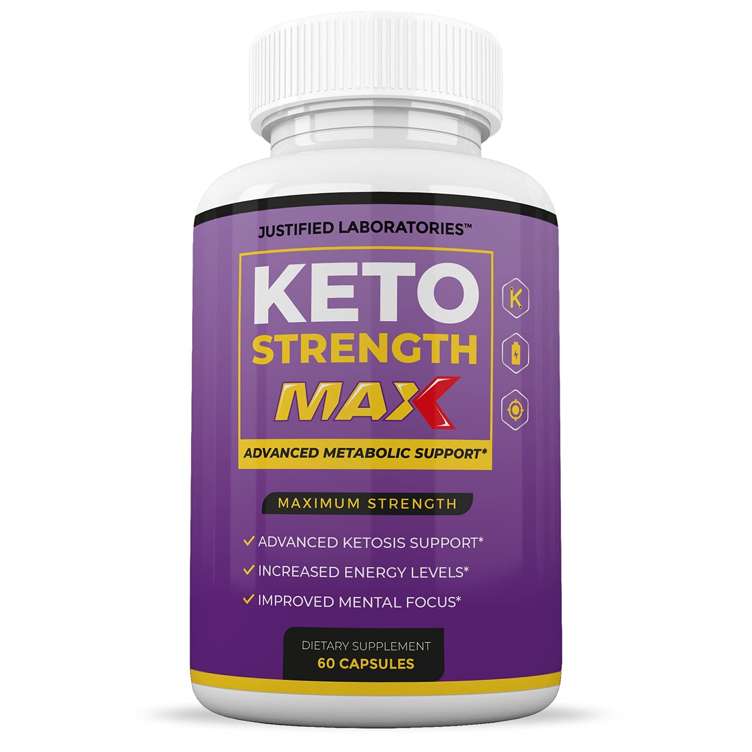 Keto Strength Max 1200MG Pills Includes Apple Cider Vinegar goBHB Strong Exogenous Ketones Advanced Ketogenic Supplement Ketosis Support for Men Women 60 Capsules