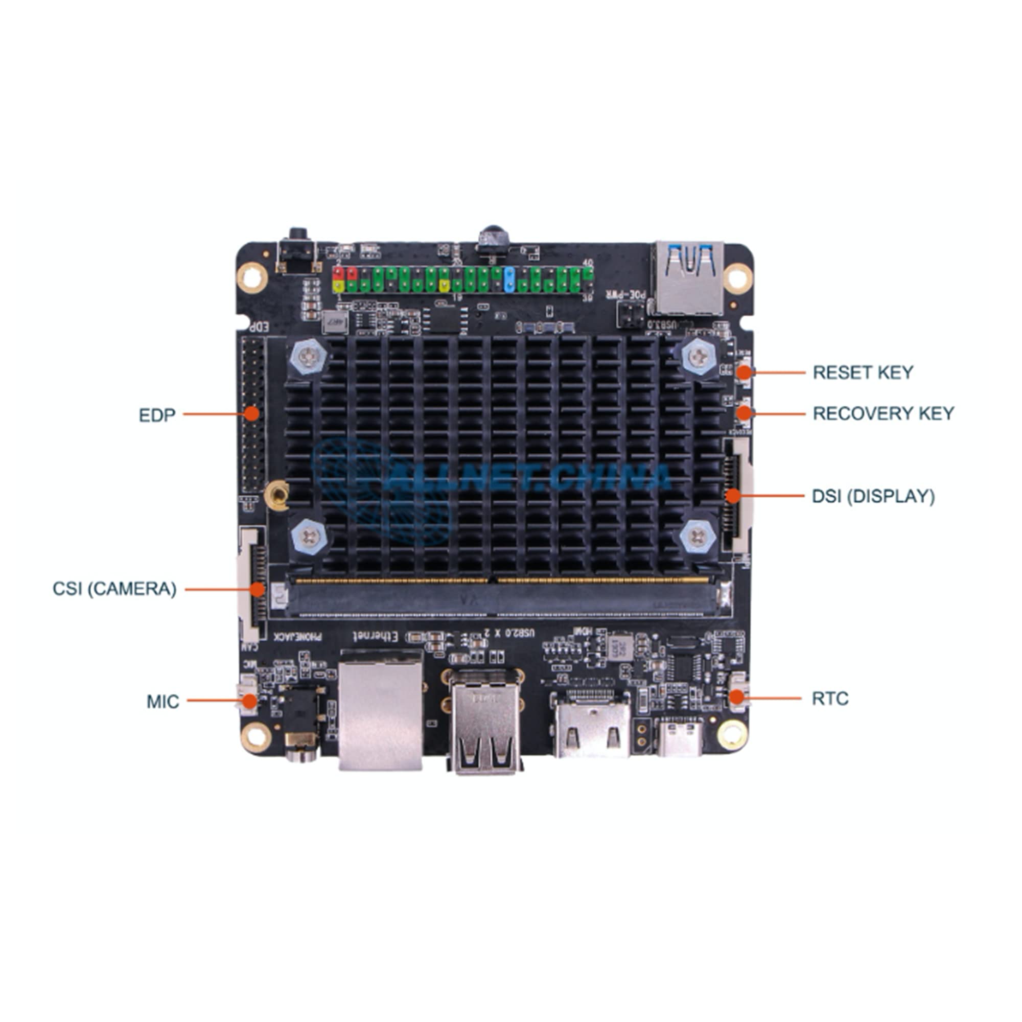 ROCK PI N10 RADXA N10 Designed for AI apps and solutions based on Rockchip RK3399pro (with Acrylic shell, 8GB Ram+64GB EMMc)
