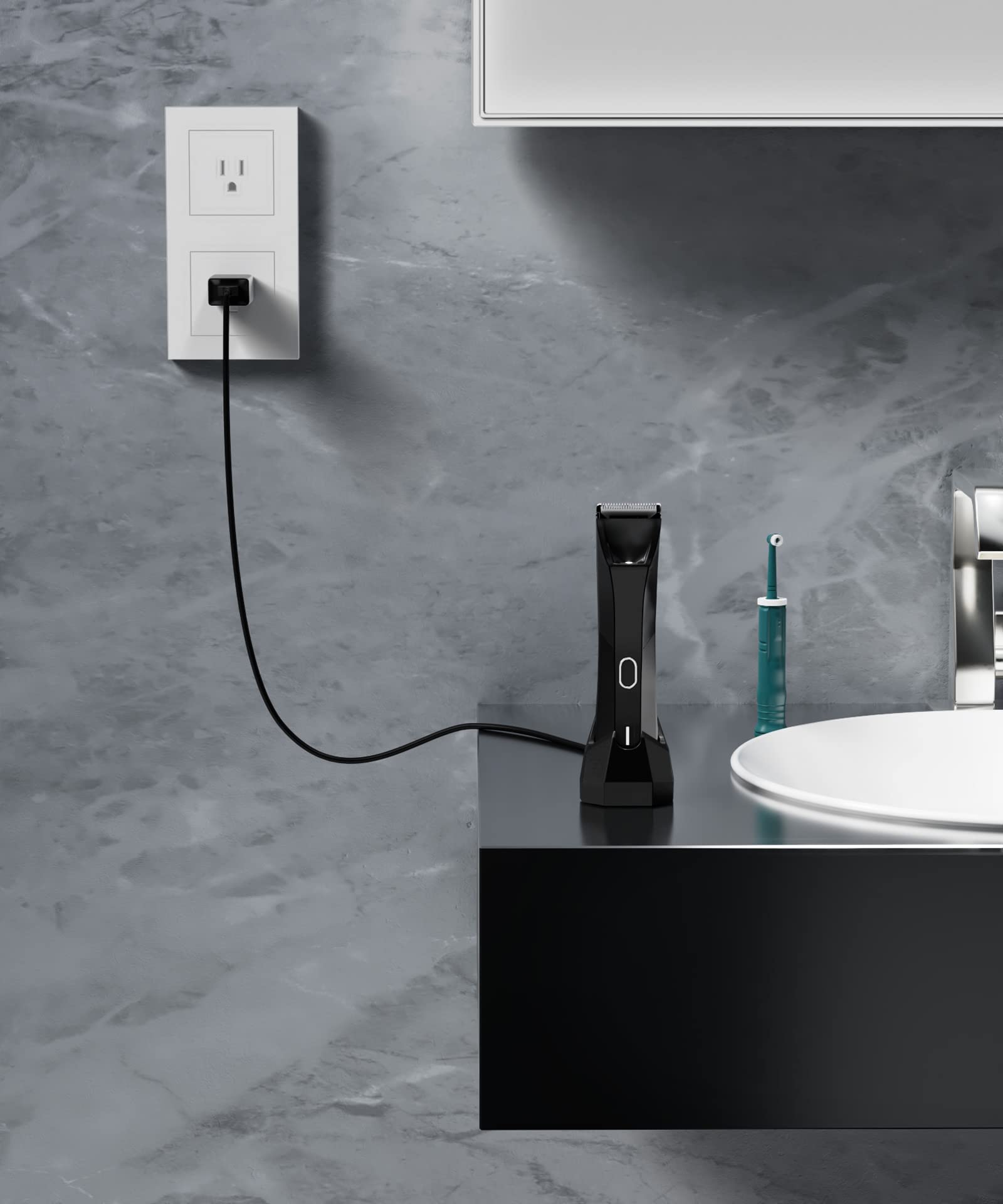 Replacement for MANSCAPED 4.0 Charger Dock with AC Adapter, Wireless Charging Stand Base for MANSCAPED 4.0 Electric Groin Hair Trimmer